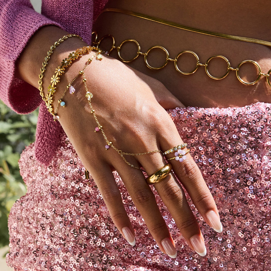 Hand Chain 14k Gold: Bold Design, Gold Shine – Sunrise Bling Jewelry